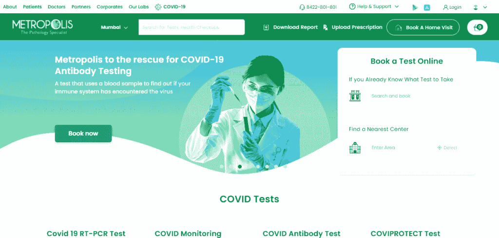 Metropolis Lab Test price list PDF 2022 Download